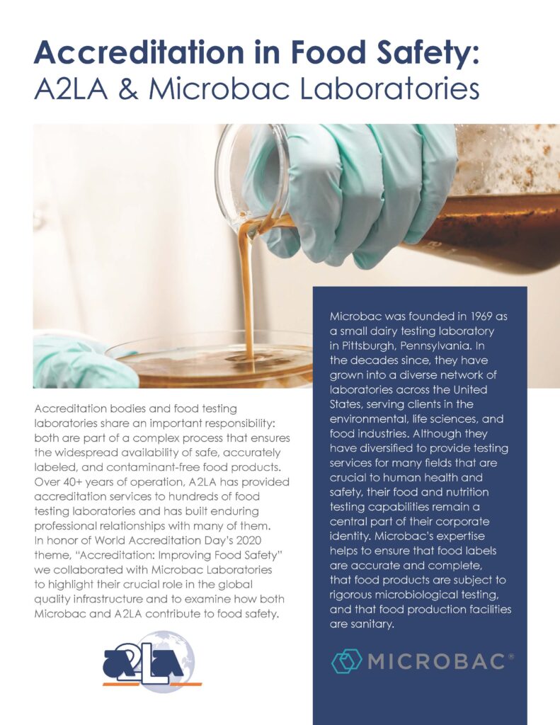 PRESS RELEASE: Microbac selected to partner with A2LA for World Accreditation Day 2020 ...
